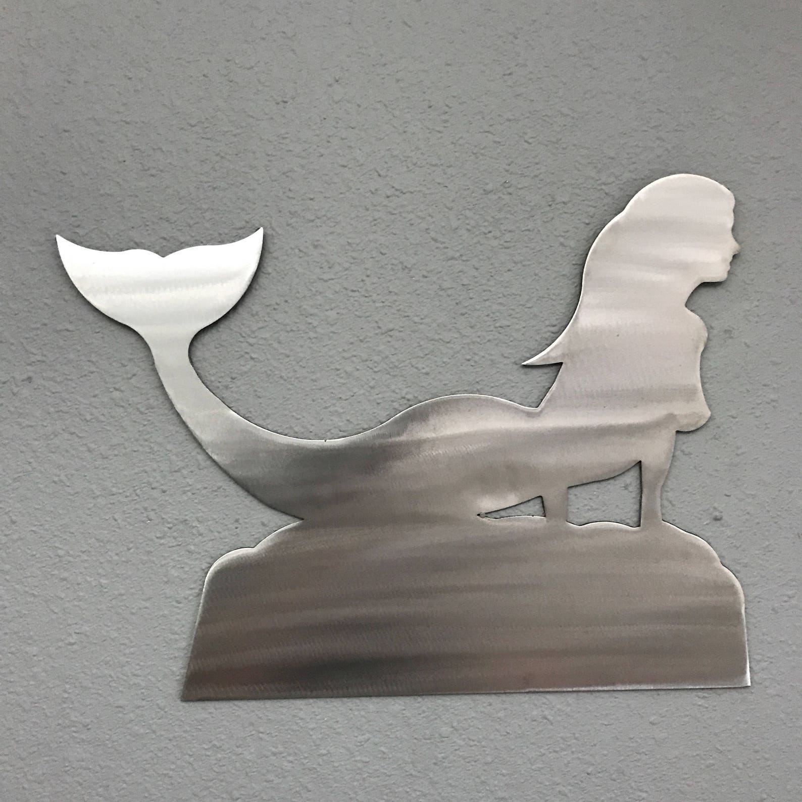 MERMAID Metal Wall Art Decoration Skilwerx 12x9 Ocean Nautical | Etsy