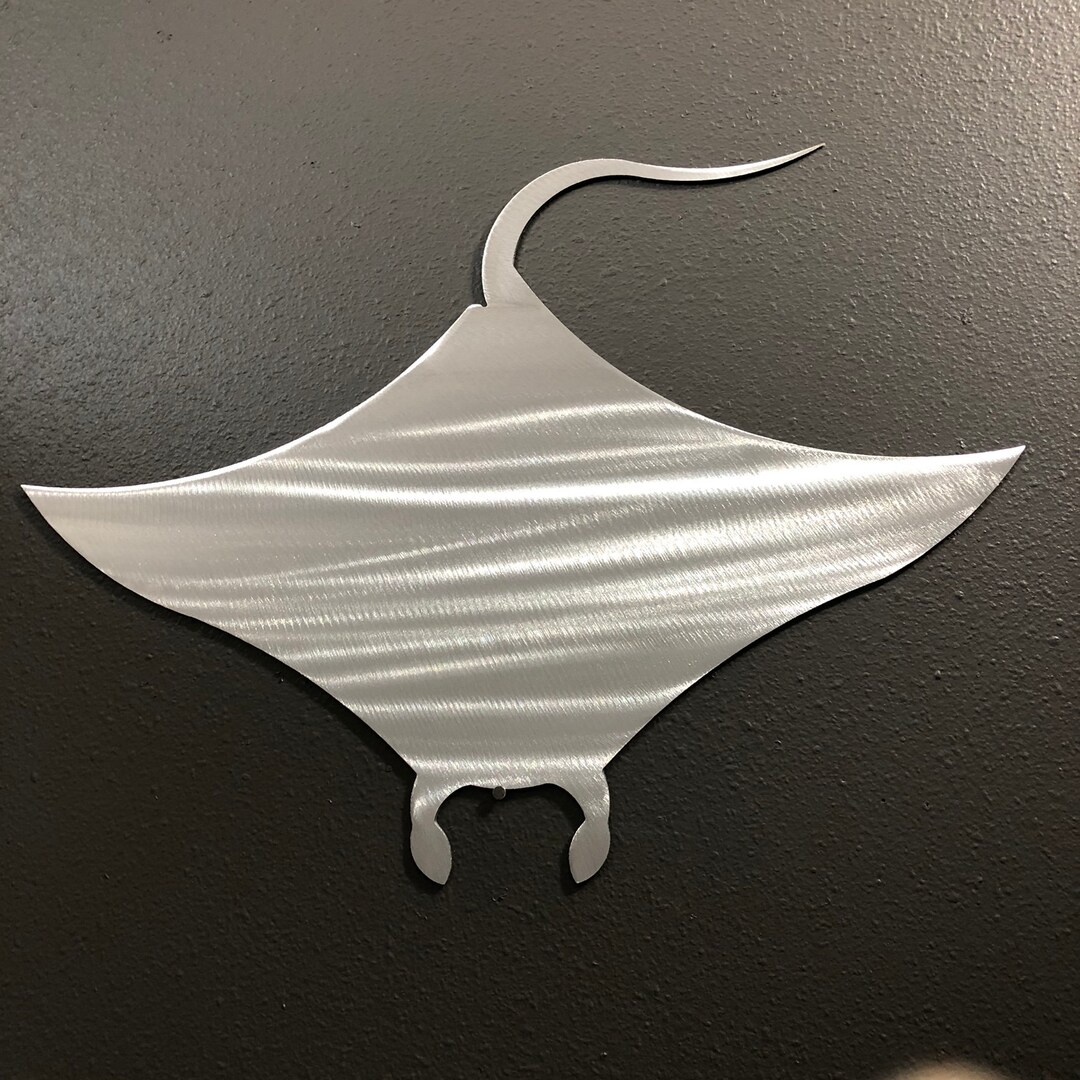 Manta Ray Metal Wall Art Decoration Skilwerx Ocean Nautical Marine Sea ...