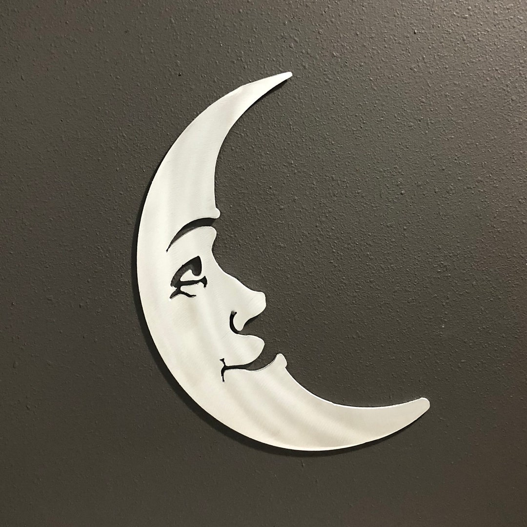 Moon Face Aluminum Metal Wall Art Decoration Skilwerx 12x9 Southwest - Etsy