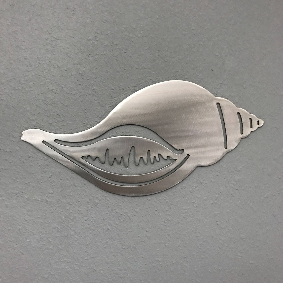 SEASHELL Aluminum Metal Wall Art Decoration Skilwerx 12x7 | Etsy