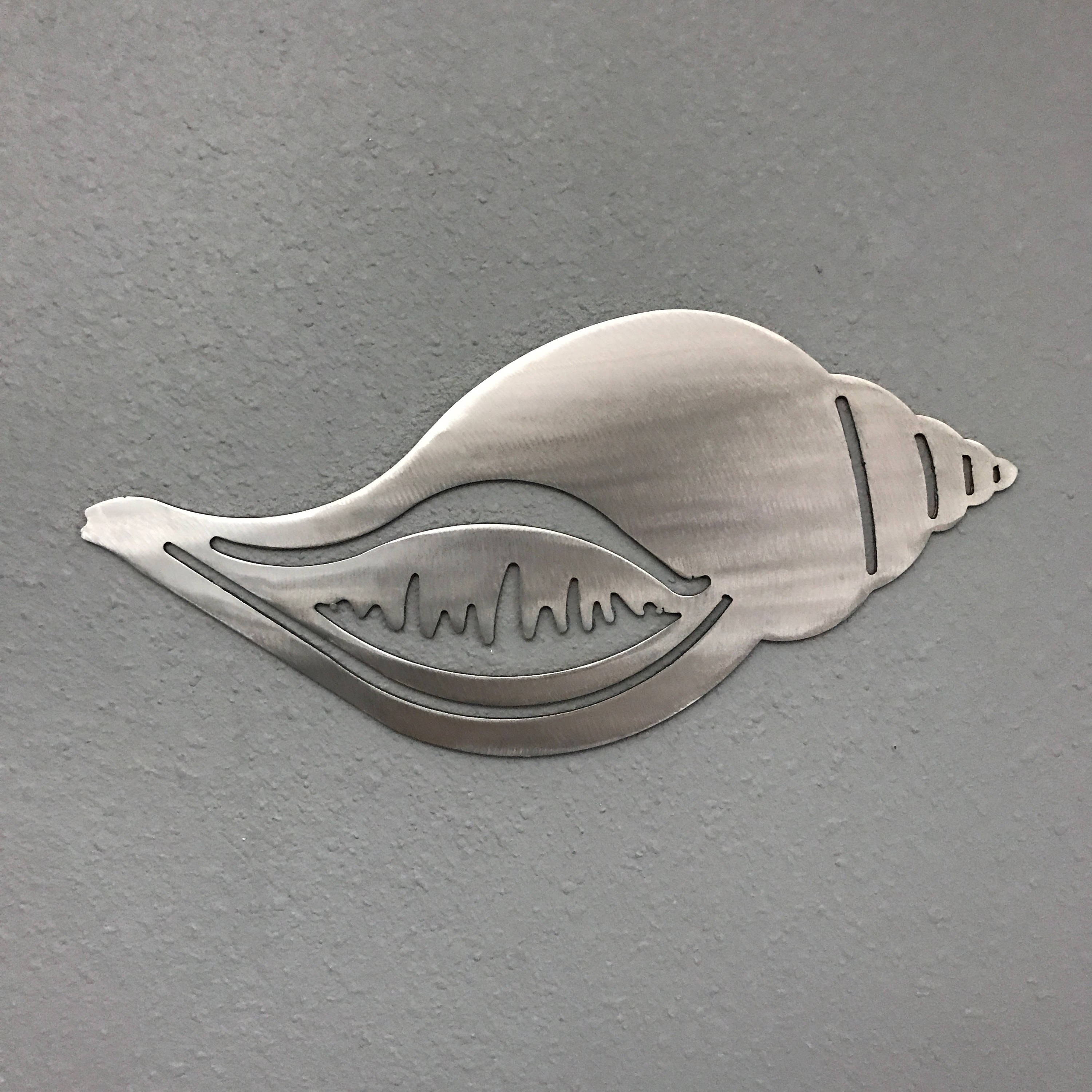 SEASHELL Aluminum Metal Wall Art Decoration Skilwerx 12x7 | Etsy