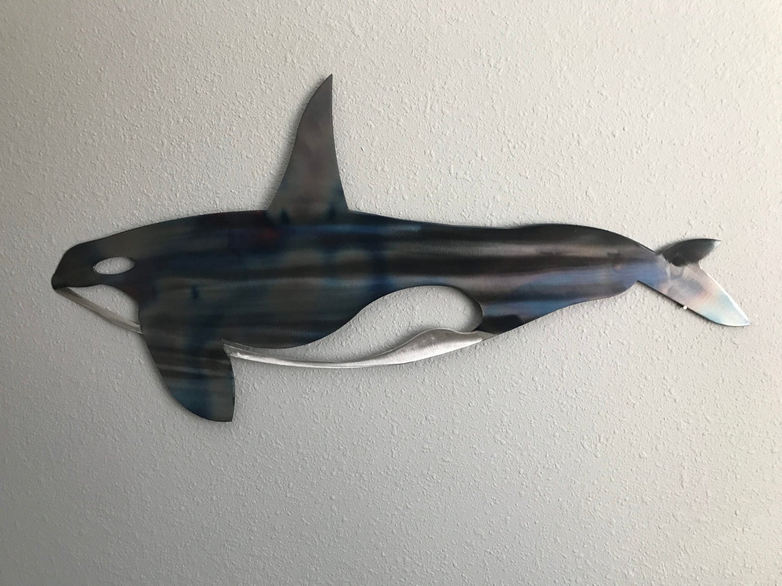 Orca Whale L Metal Wall Art Decoration Skilwerx 30x13 Ocean - Etsy
