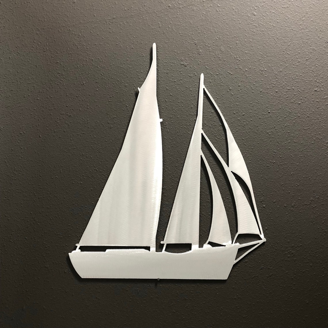 SAILBOAT Aluminum Metal Wall Art Decoration Skilwerx 17 X 15 Ocean ...