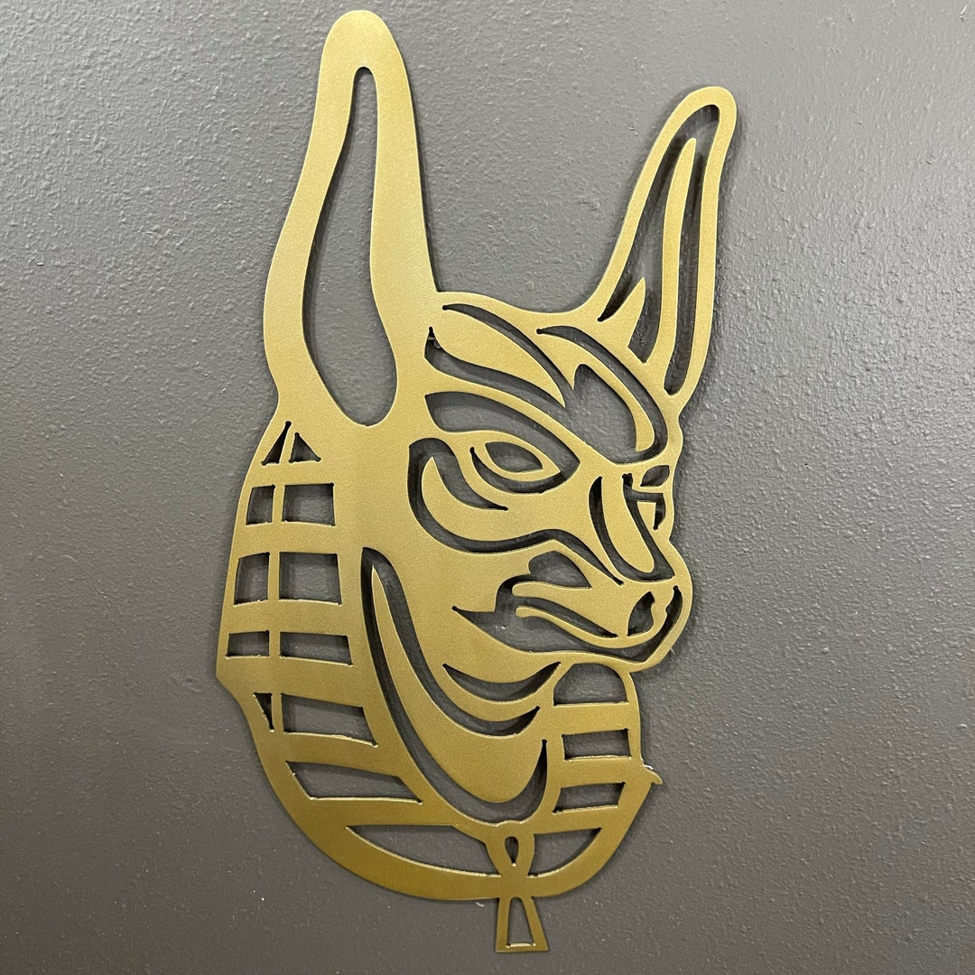 Anubis Metal Wall Art Decoration Skilwerx Egyptian God - Etsy