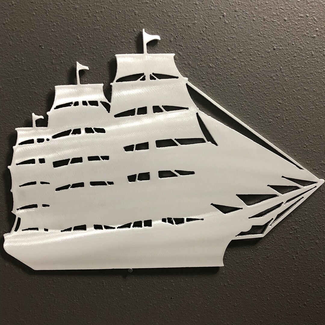 SHIP Aluminum Metal Wall Art Decoration Skilwerx 12x9 Ocean Nautical ...