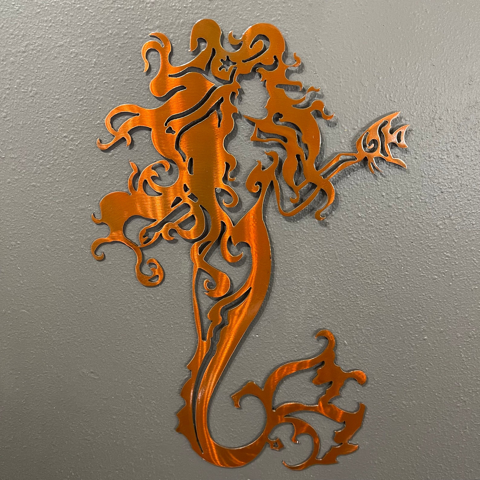 Mermaid X Metal Wall Art Decoration Skilwerx Ocean Nautical - Etsy