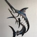 Marlin Metal Wall Art Decoration Skilwerx 30x18 Ocean Nautical Marine ...