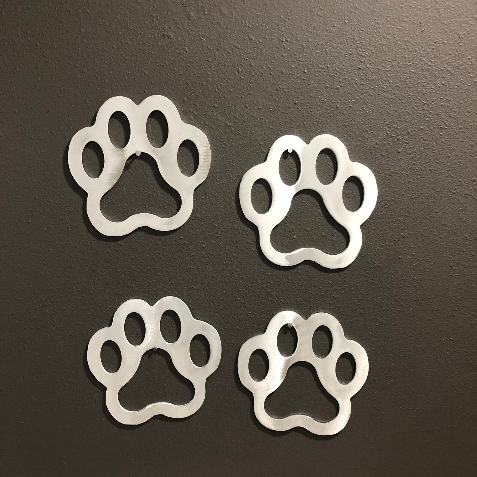 Dog Paws Metal Wall Art Decoration Skilwerx 5x5x4pc Puppy Pet - Etsy