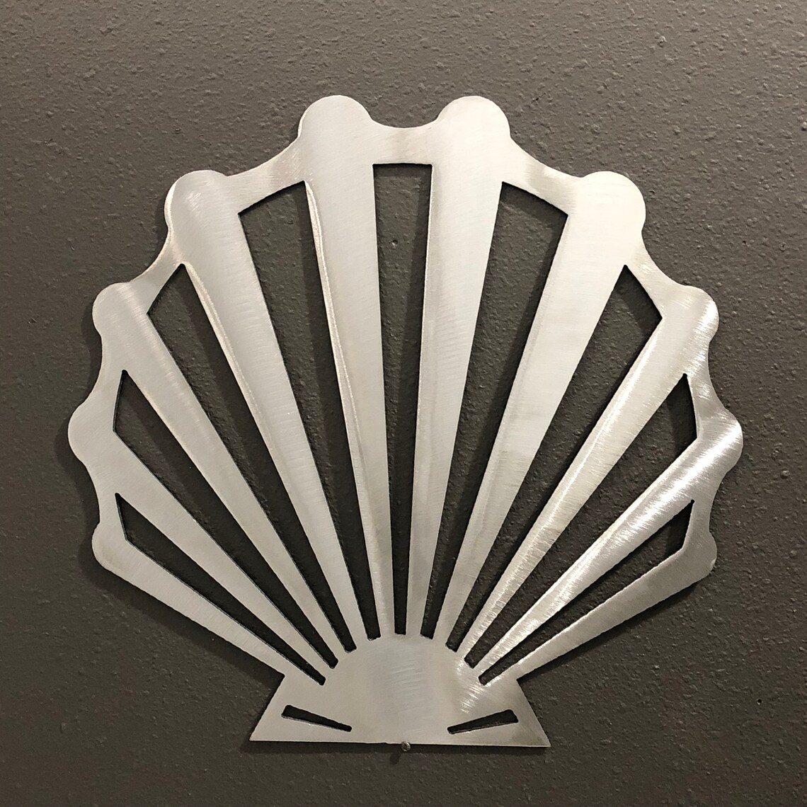 Scallop Shell Aluminum Metal Wall Art Decoration Skilwerx 9x9 - Etsy