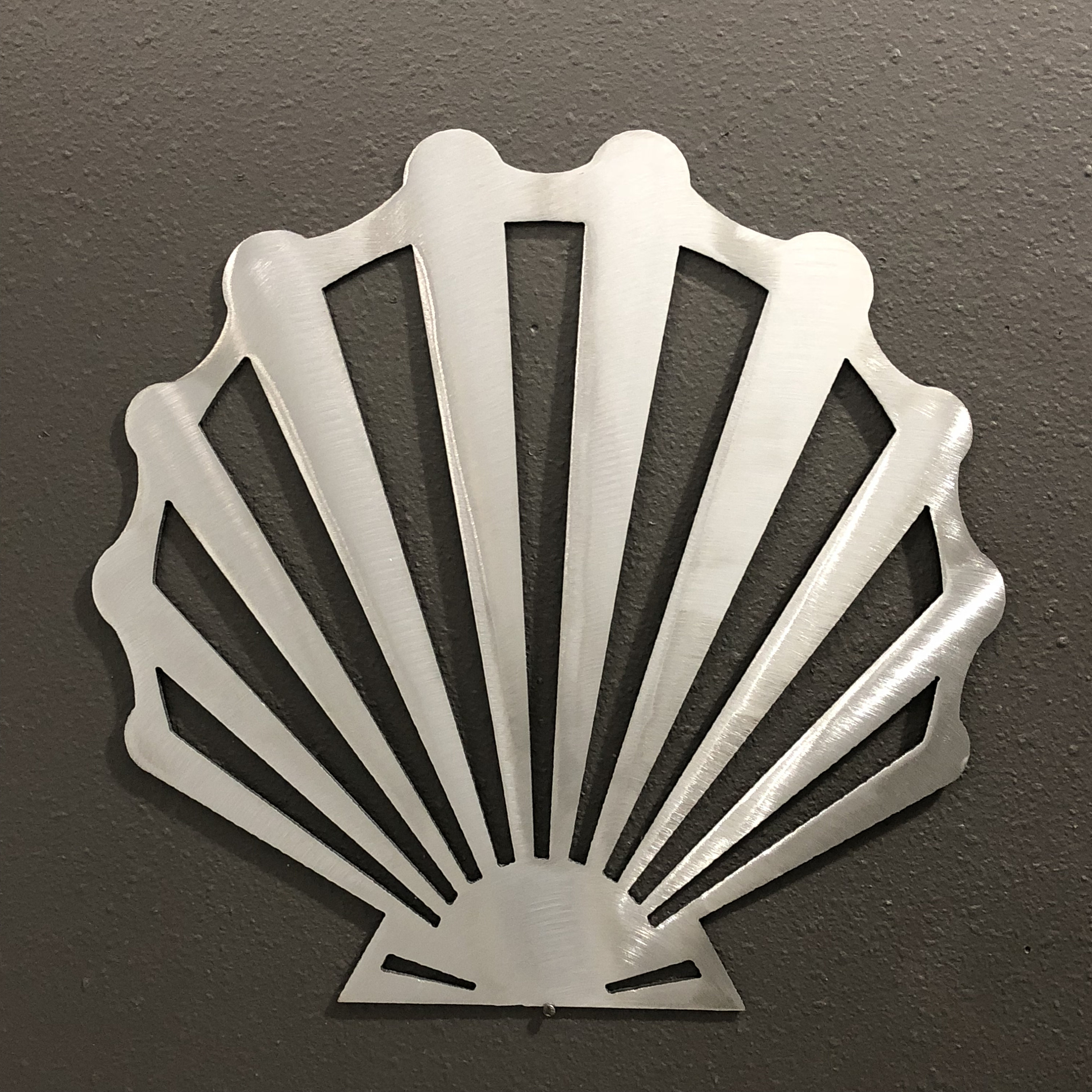 Scallop Shell Aluminum Metal Wall Art Decoration Skilwerx 9x9 | Etsy