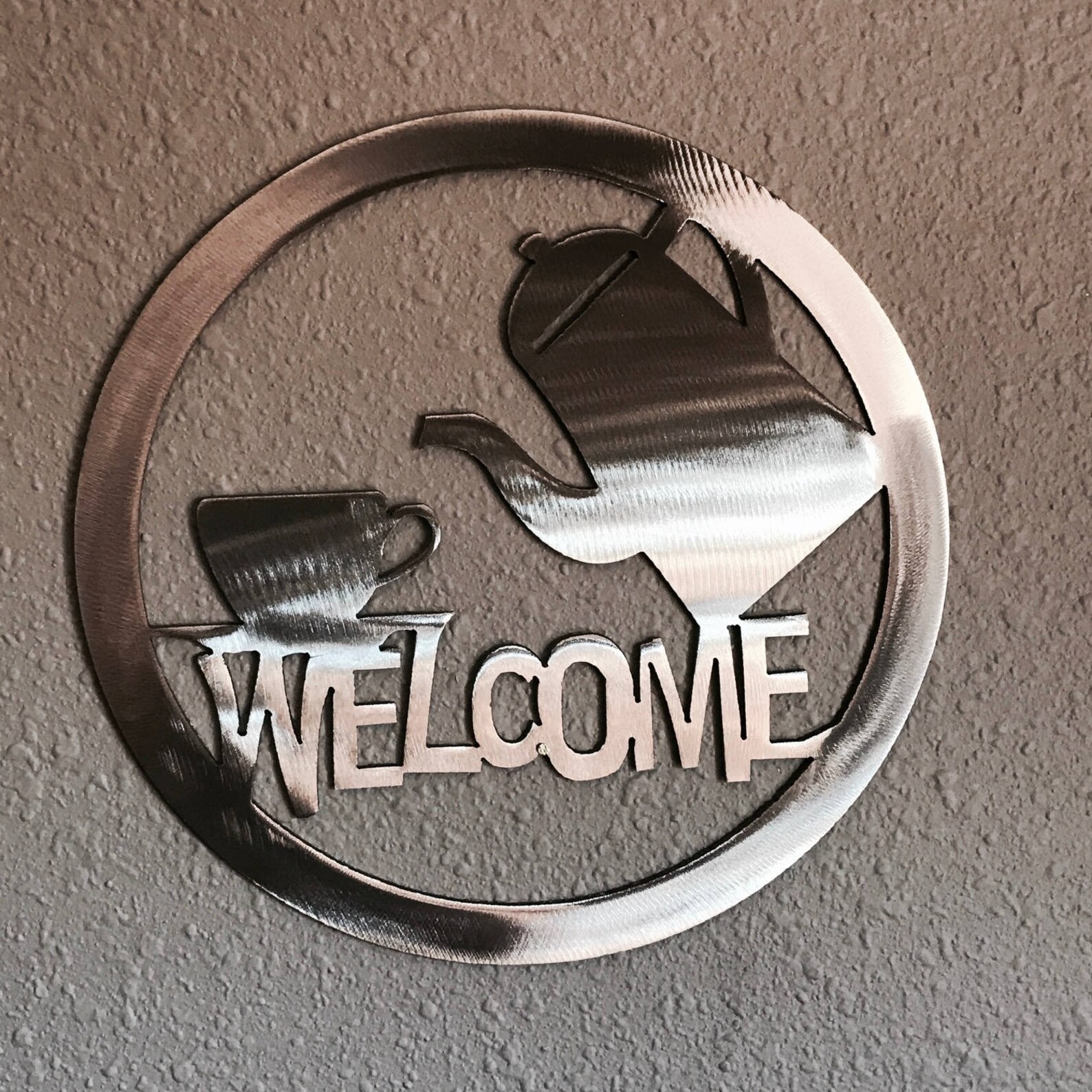 Coffee Welcome Sign Aluminum Metal Wall Art Decoration | Etsy