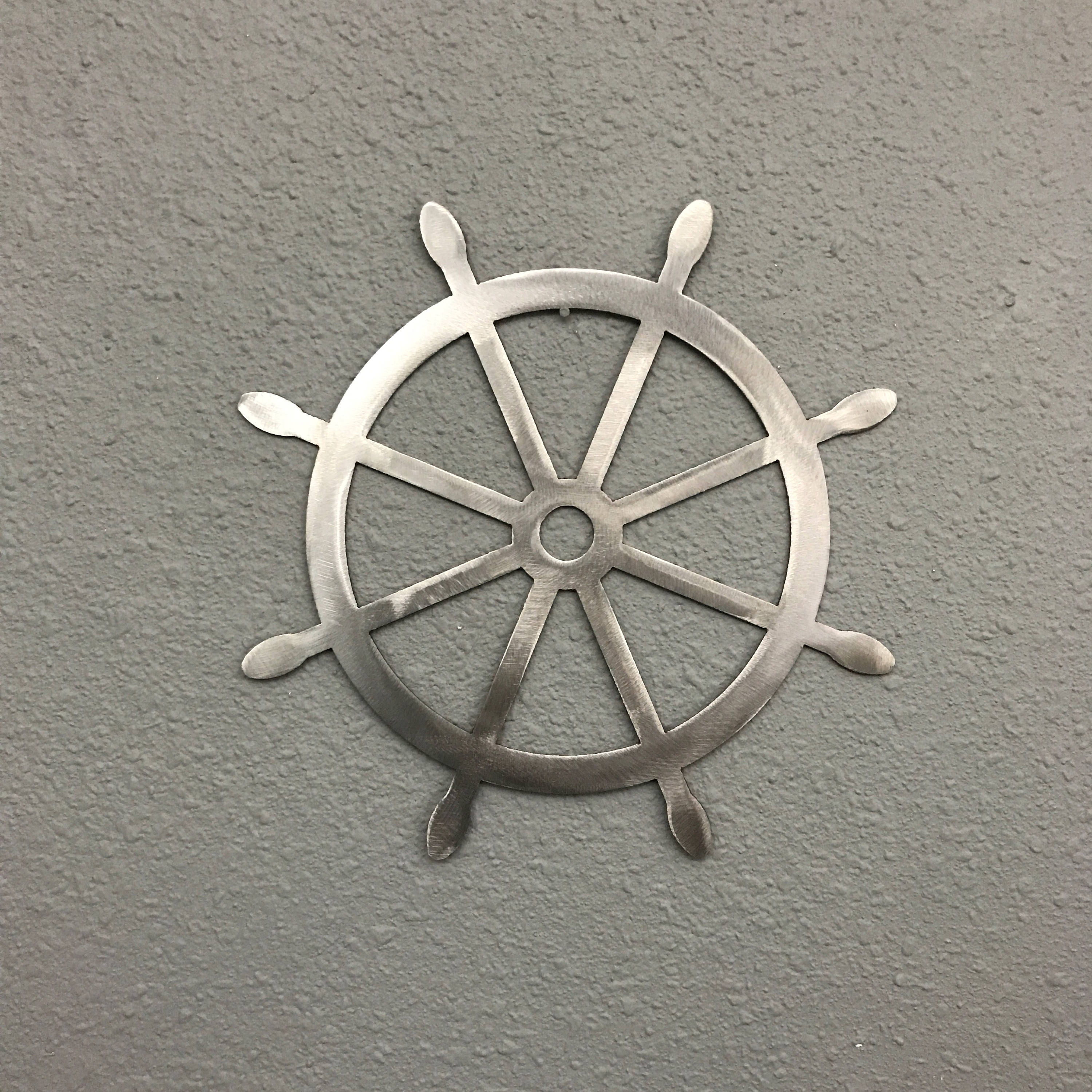 Ship Wheel Metal Wall Art Decoration Skilwerx 9x9 Ocean | Etsy