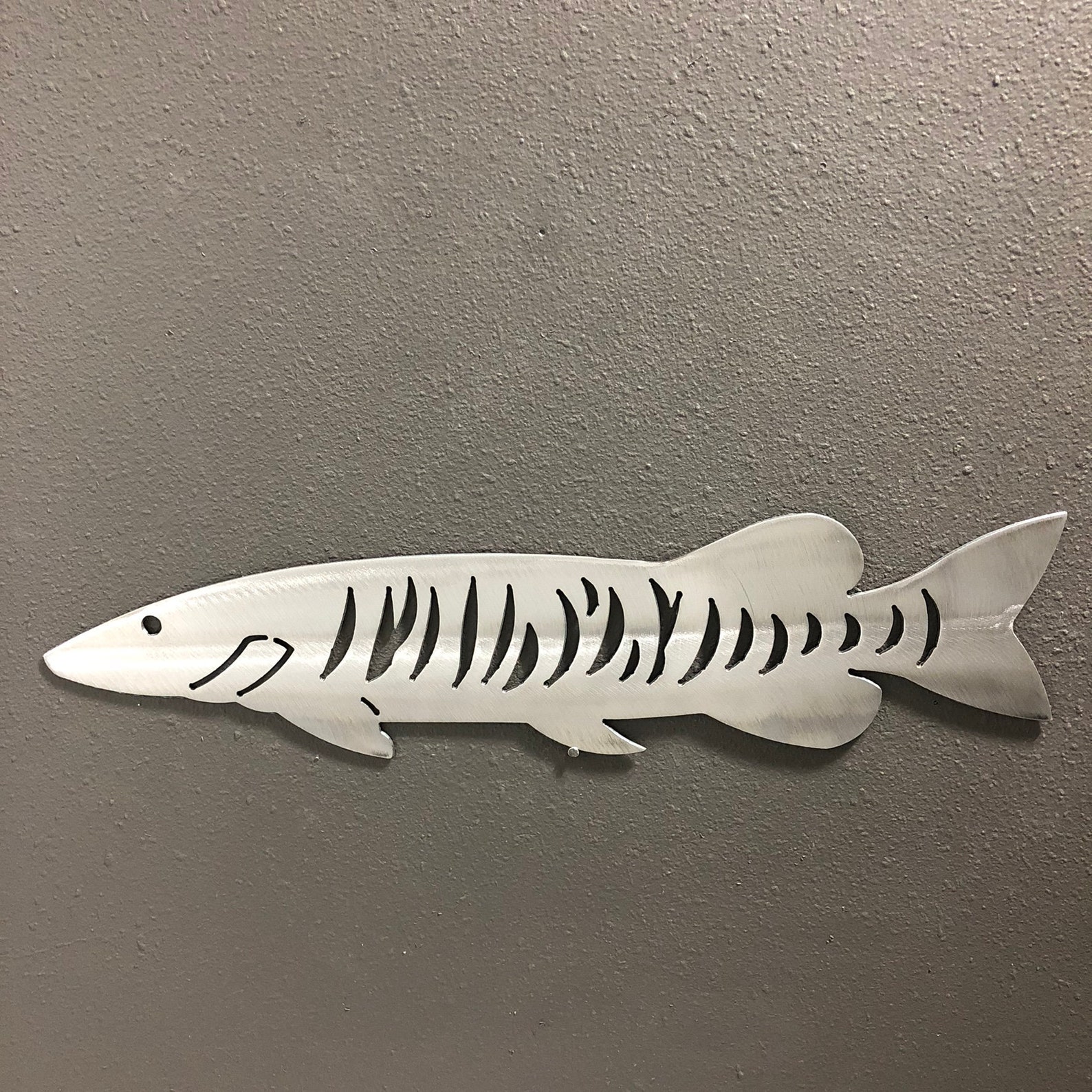 Musky Plasma Cut Metal Wall Art Decoration Skilwerx 14x5 Ocean - Etsy