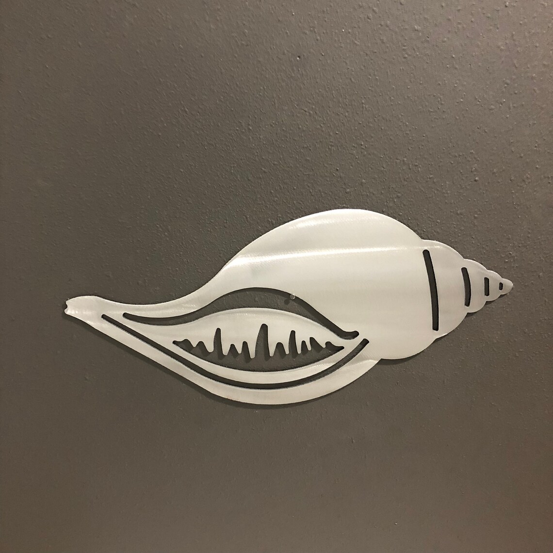 SEASHELL Aluminum Metal Wall Art Decoration Skilwerx 12x7 | Etsy