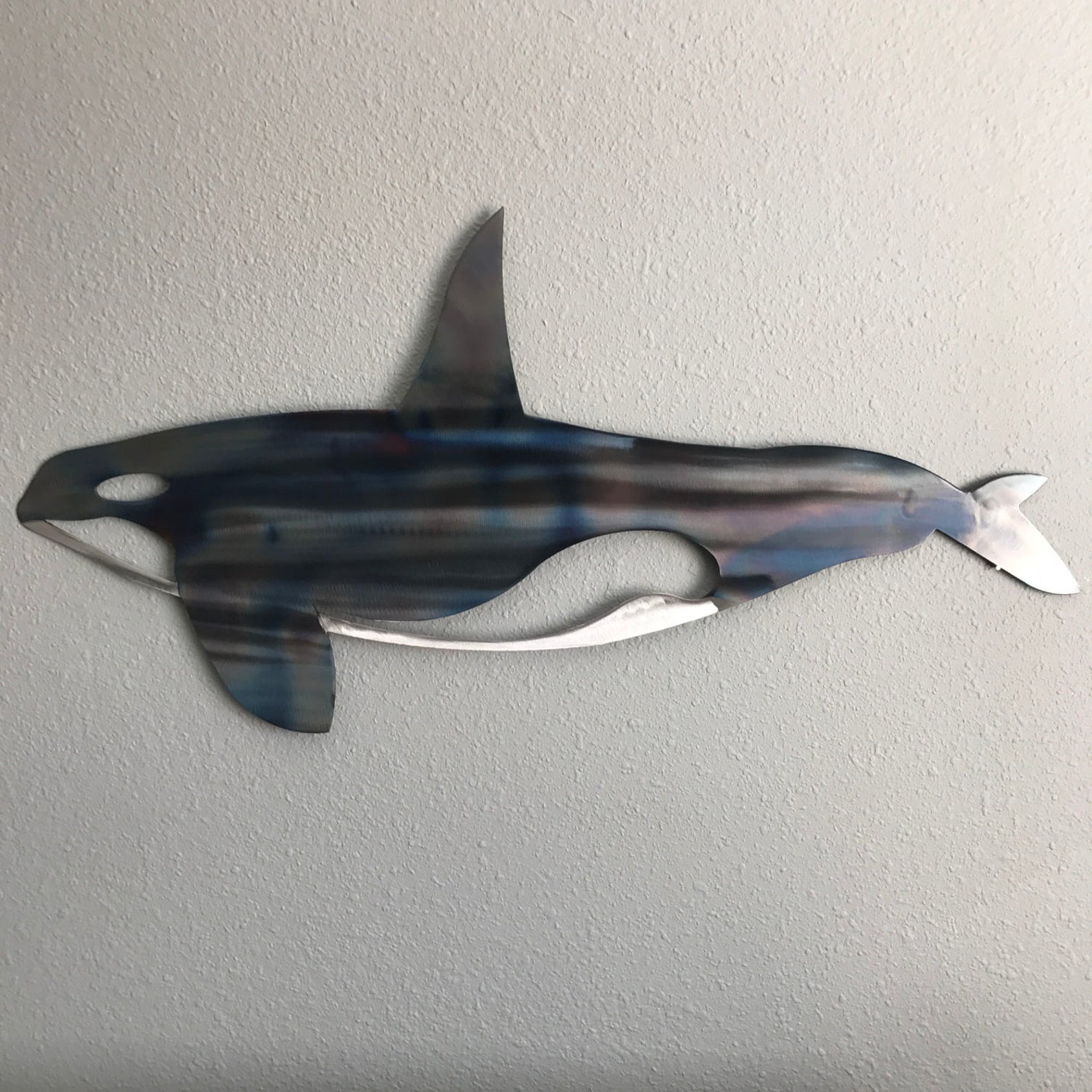 Orca Whale L Metal Wall Art Decoration Skilwerx 30x13 Ocean - Etsy