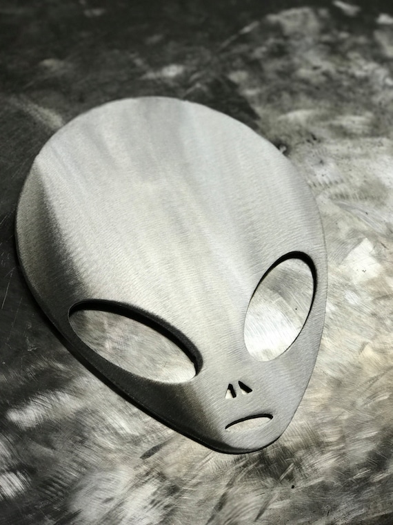 Alien Head Metal Wall Art Decoration Skilwerx 12x9 Area 51 - Etsy