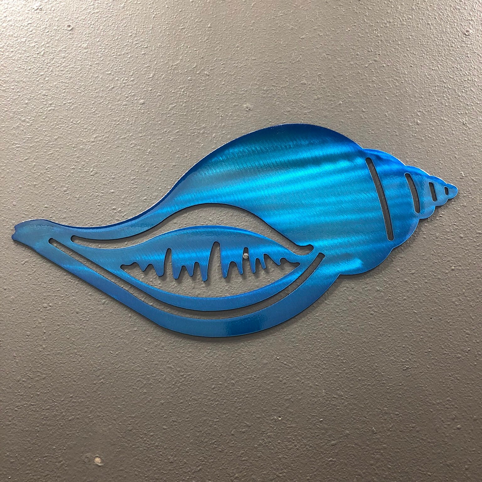 Seashell Metal Wall Art Decoration Skilwerx 12x7 Ocean Nautical Marine ...