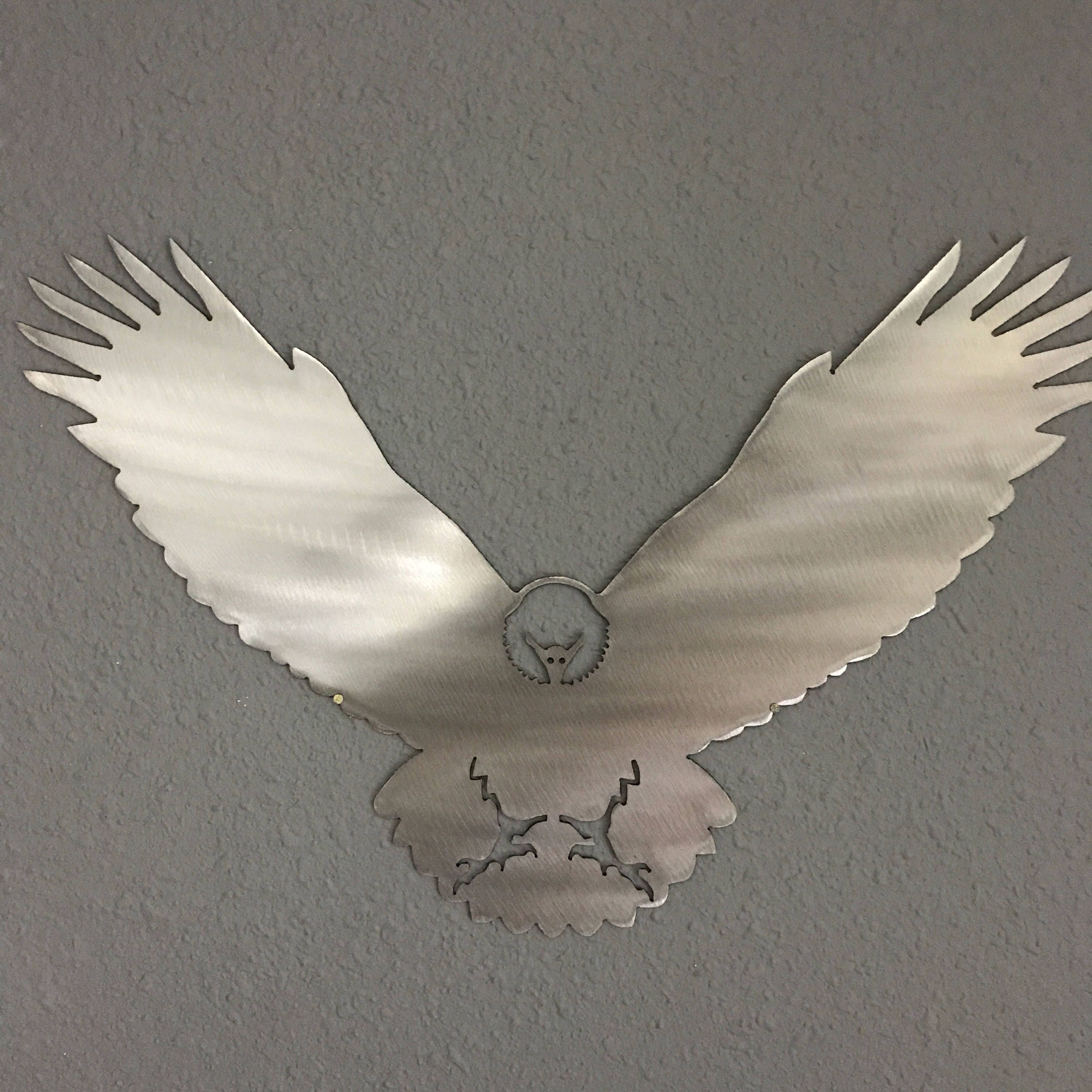 Eagle Aluminum Metal Wall Art Decoration Skilwerx 18 X 12 Etsy