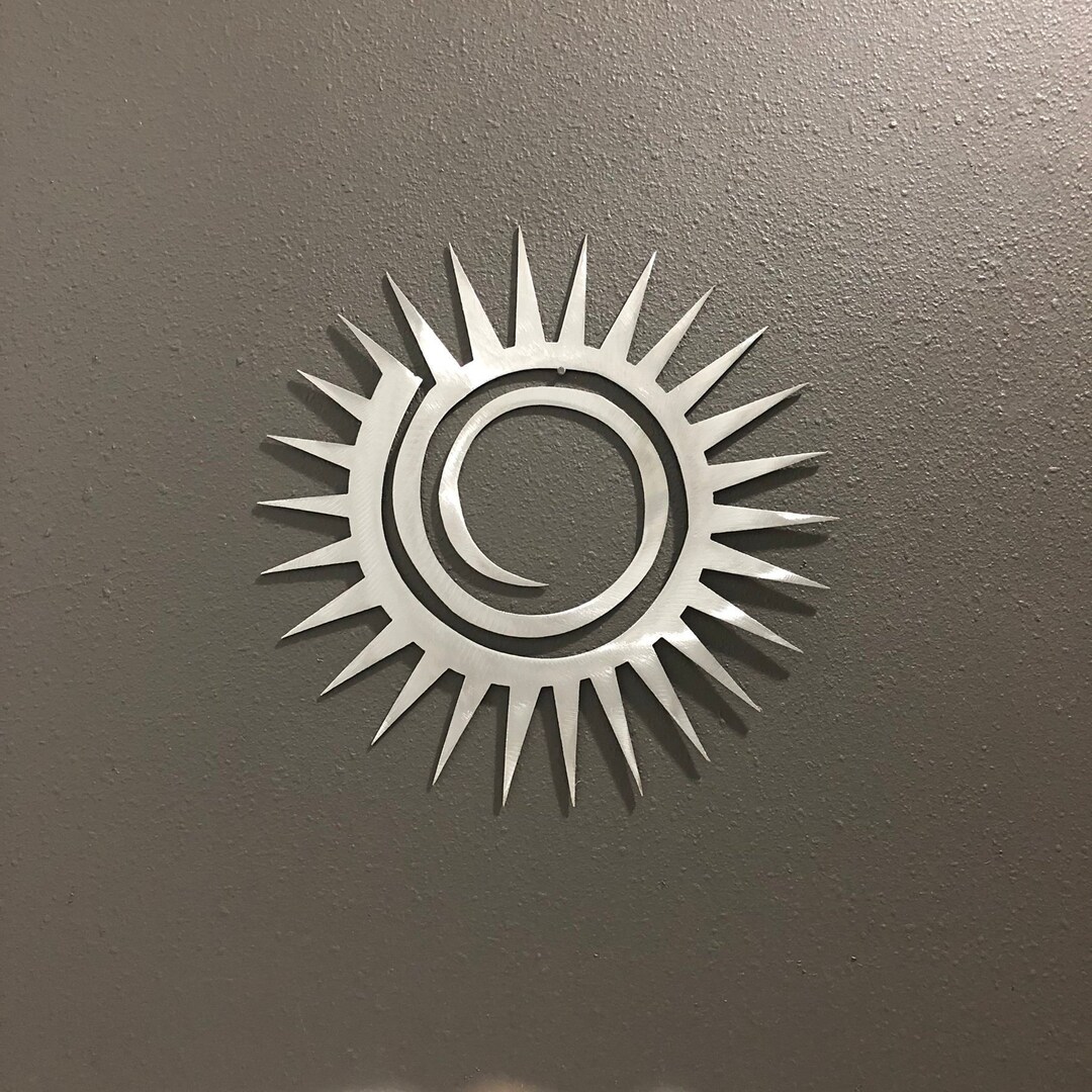 Sun 9 Aluminum Metal Wall Art Decoration Skilwerx - Etsy