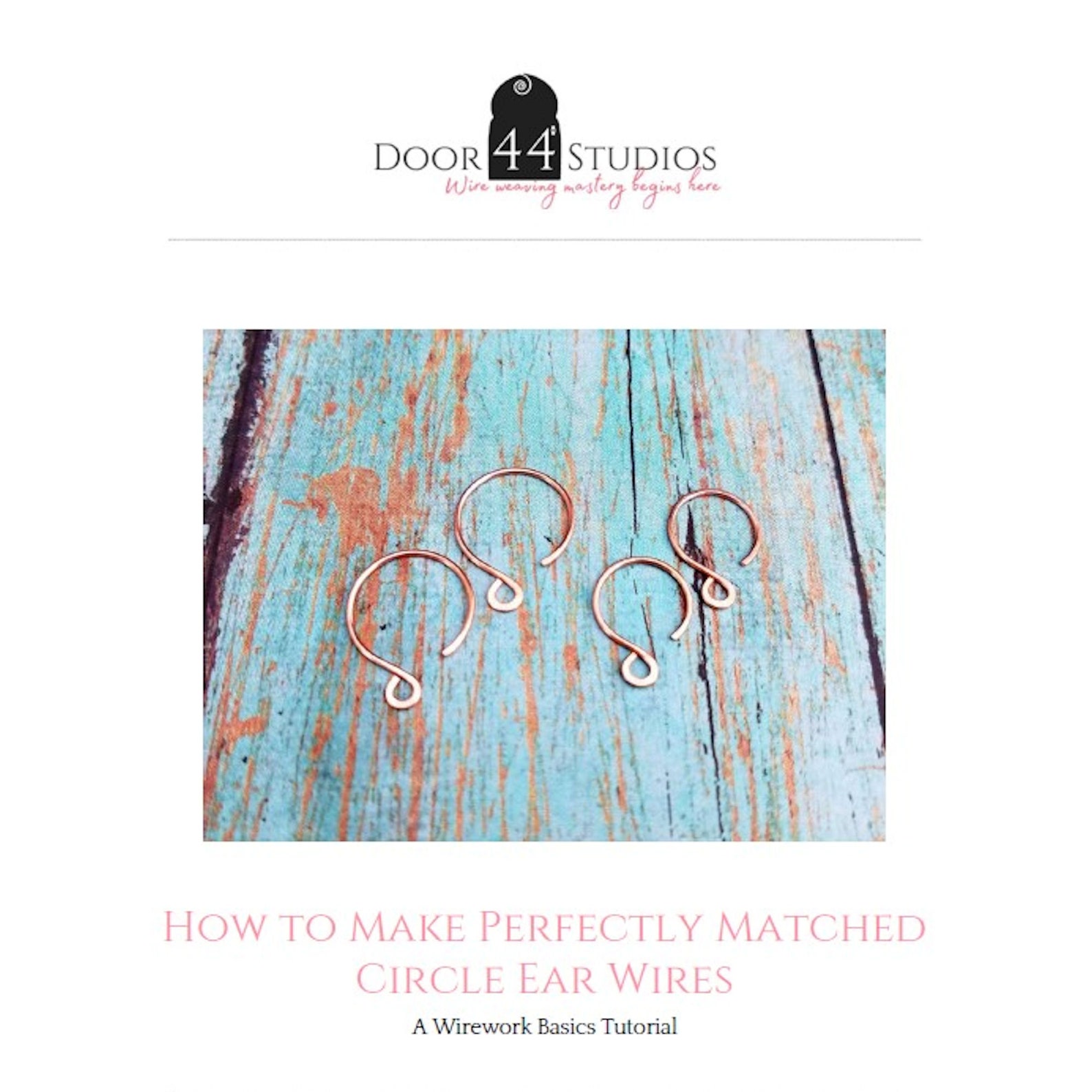 Circle Ear Wires Tutorial DIY Earring Findings Wirework - Etsy