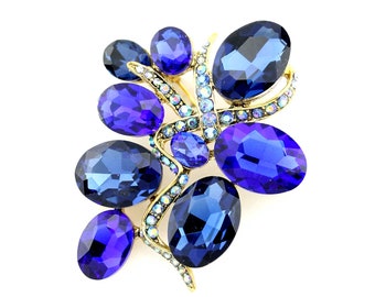 10 Pcs Dark Royal Blue Rhinestone Button Crystal Embellishment - Etsy