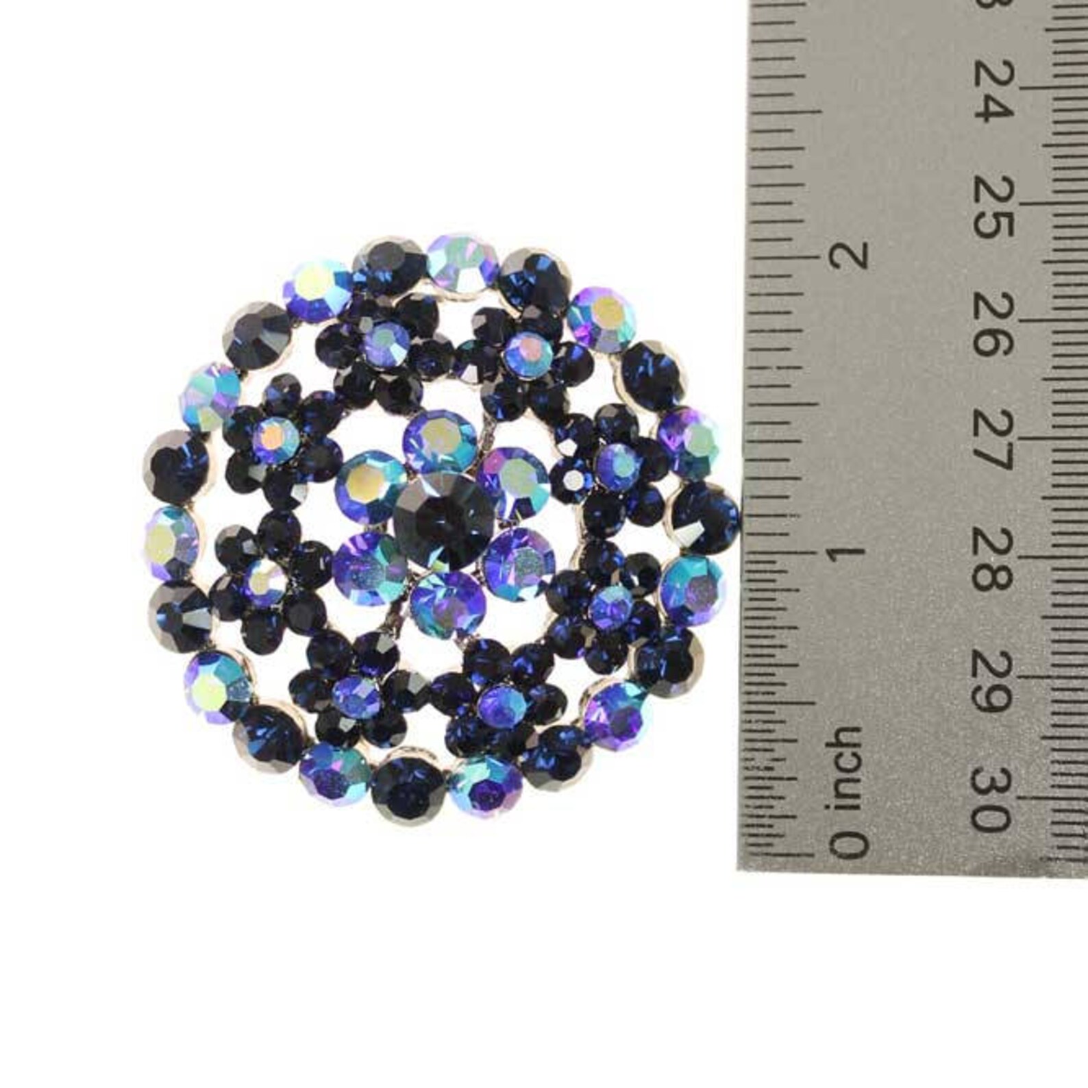 Blue Brooch Iridescent Blue AB Crystal Rhinestone Jewelry | Etsy