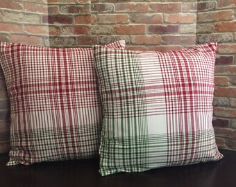 Christmas Plaid Pillow - Etsy