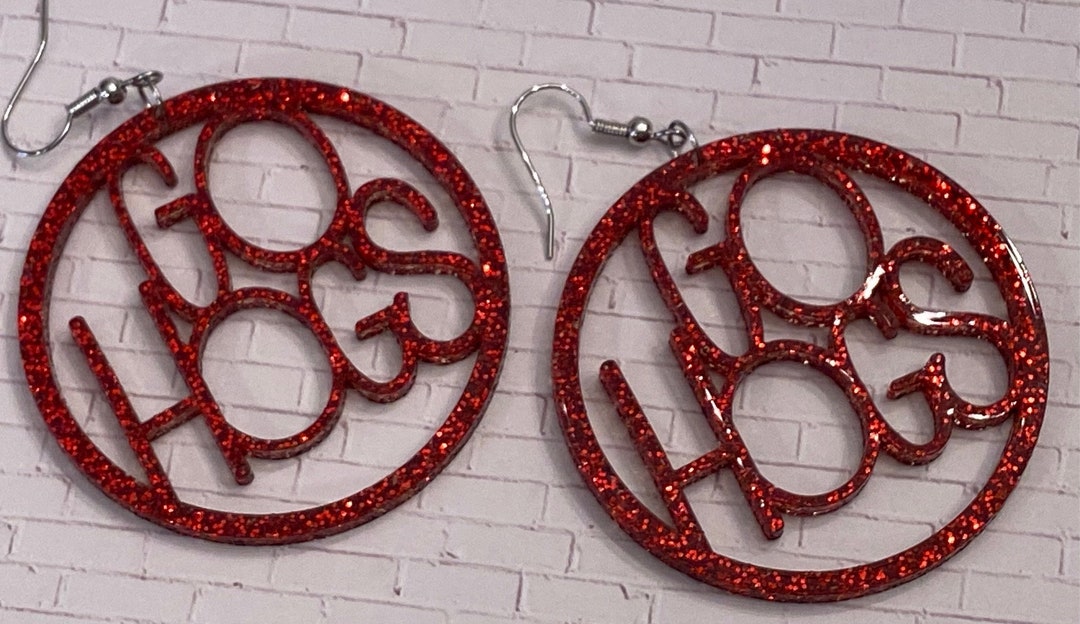 Go Hogs Earrings, Razorback Earrings, Arkansas Razorbacks - Etsy