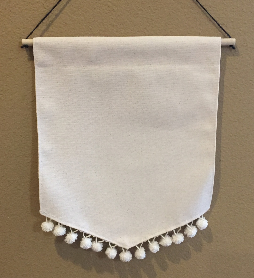 Decorative Pin Display, Pin Banner With Pom Poms, Canvas Wall Hanging ...