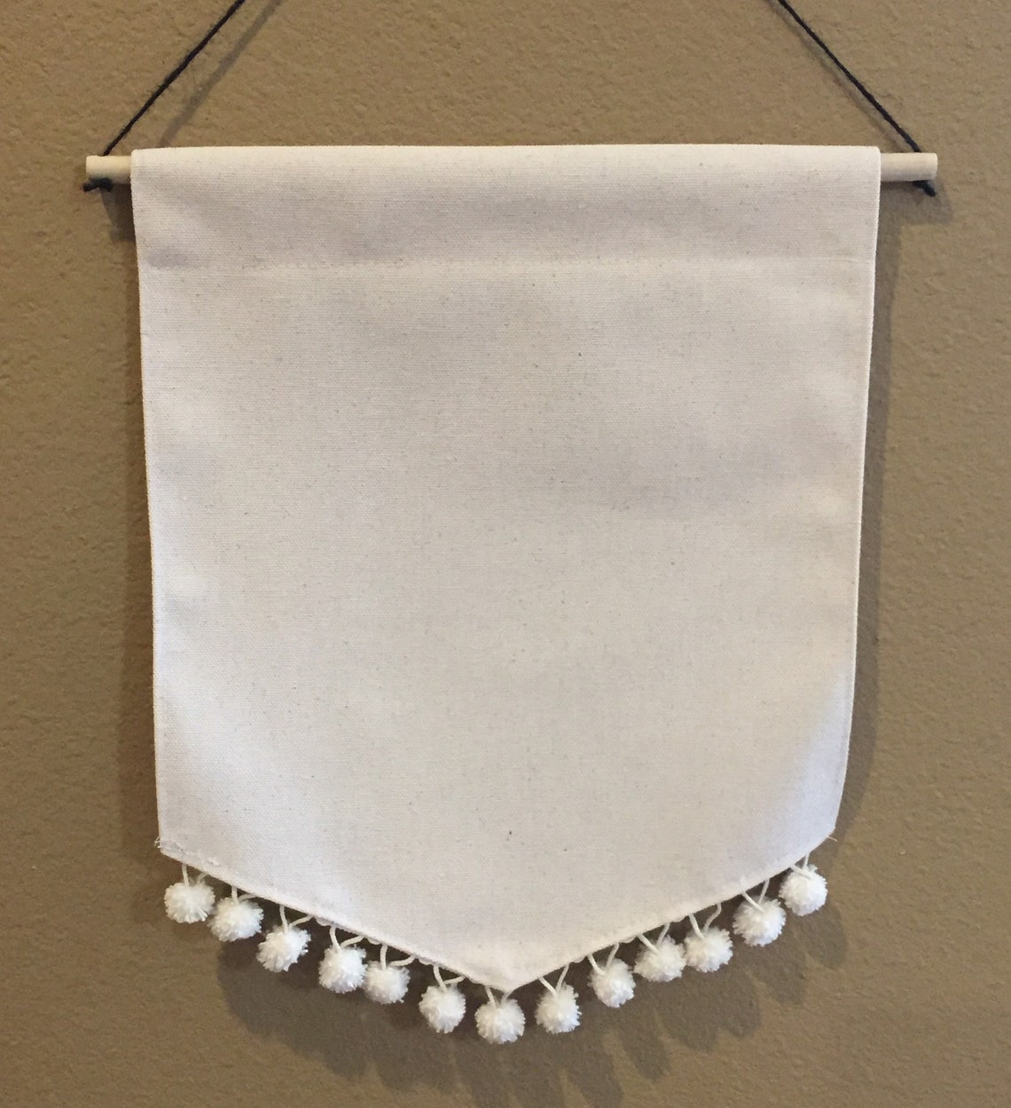 Decorative Pin Display Pin Banner With Pom Poms Canvas Wall - Etsy