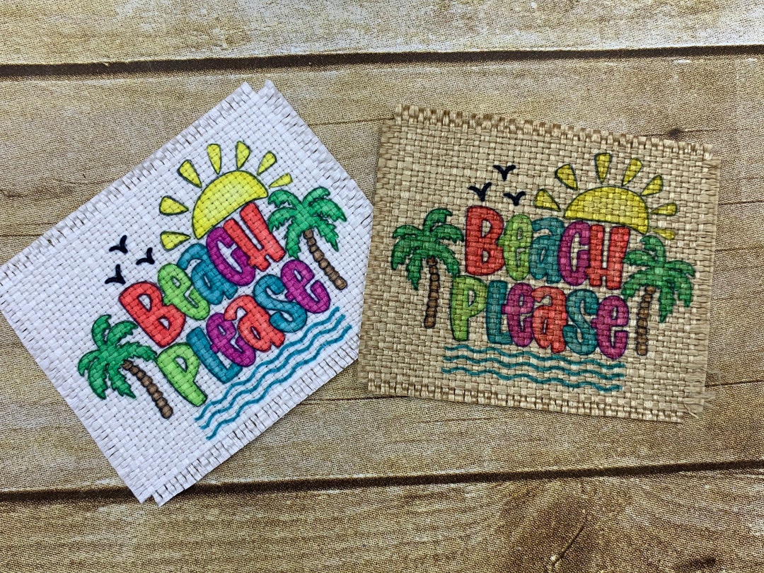 Hat Patch, Beach Please Hat Patch, Summer Hat, DIY Hat Supplies, Craft ...