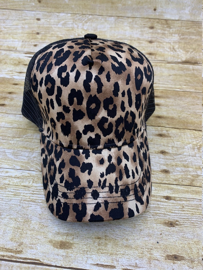Leopard Print Trucker Hat Blank Leopard Cap Cheetah Print - Etsy