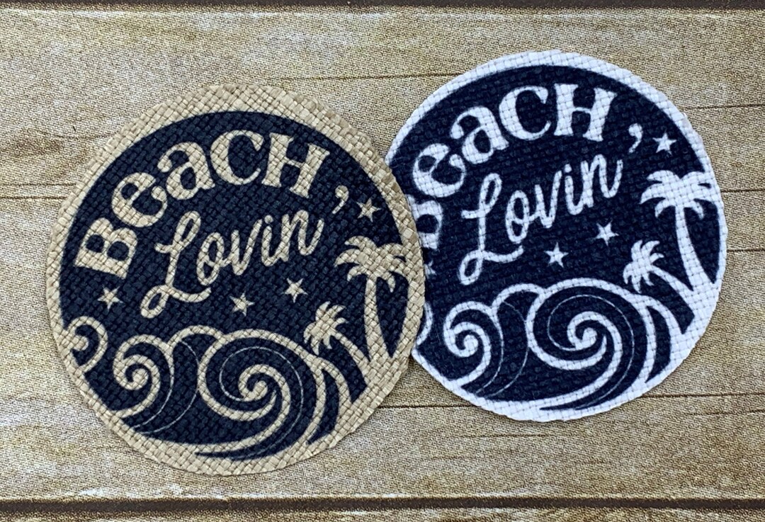 Hat Patch, Beach Lovin Hat Patch, Burlap Patch, DIY Hat Making Supplies ...