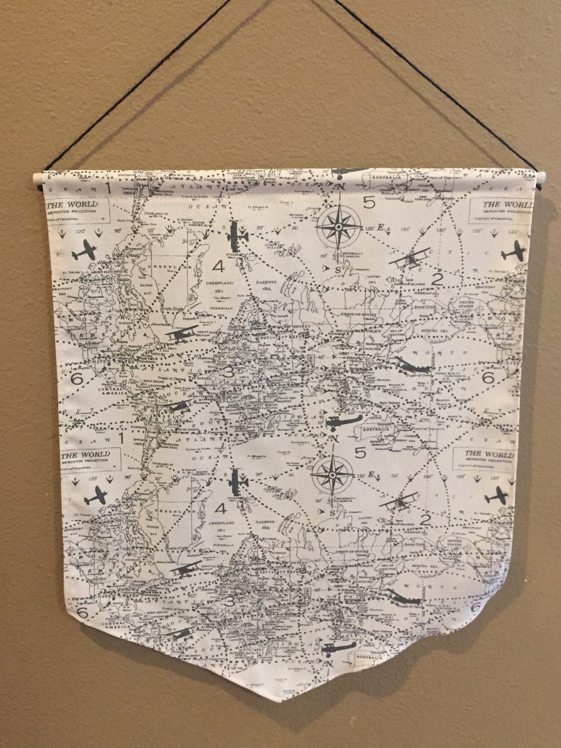 World Map Pin Banner Travel Collection Pin Display Map | Etsy