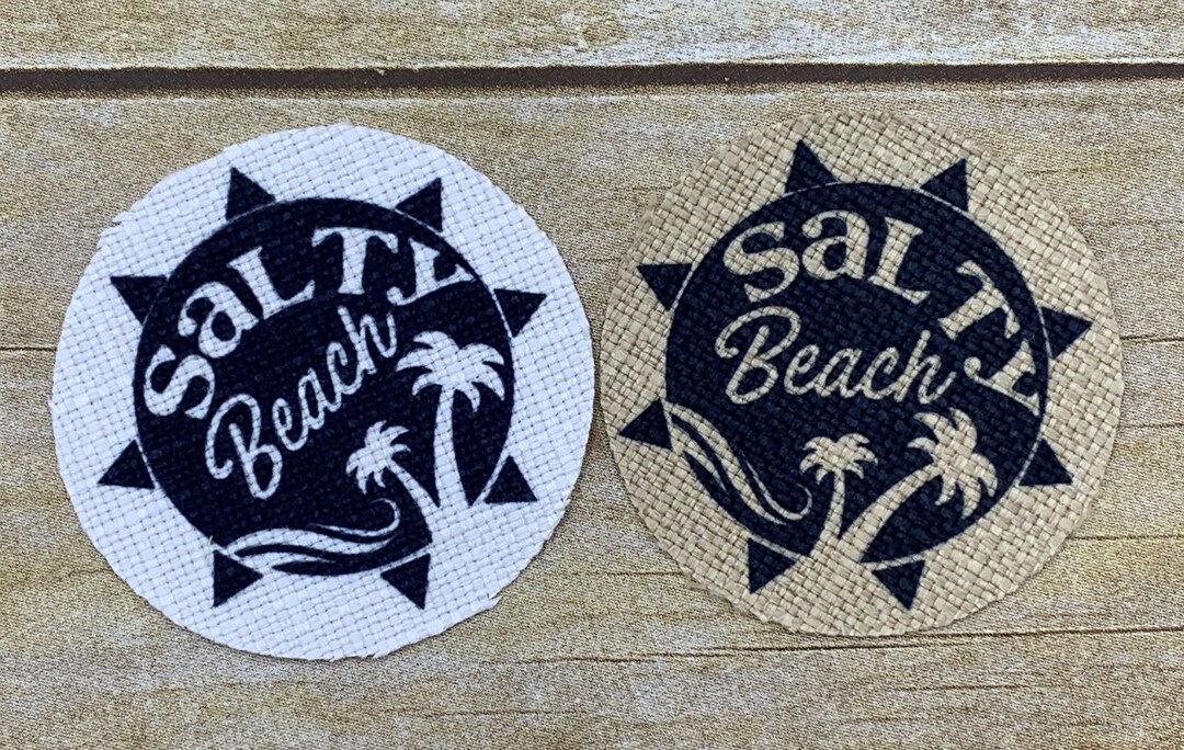 Hat Patch, Salty Beach Hat Patch, Burlap Patch, DIY Hat Making Supplies ...