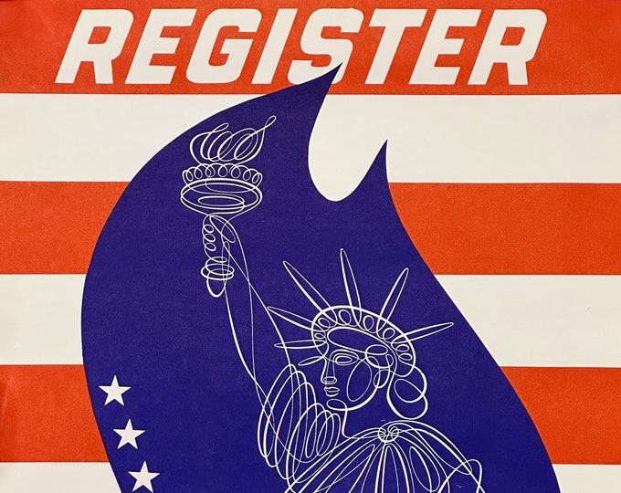 1960s Civil Rights Poster to Register and Vote by Jack Maschhoff Allied ...