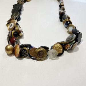 19th Century Charm String Button Necklace With Civil War Buttons - Rare ...