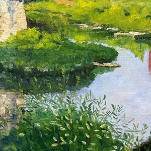 1930s Painting of Landscape and Bridge by Lewis Gardner Westgate - WPA ...