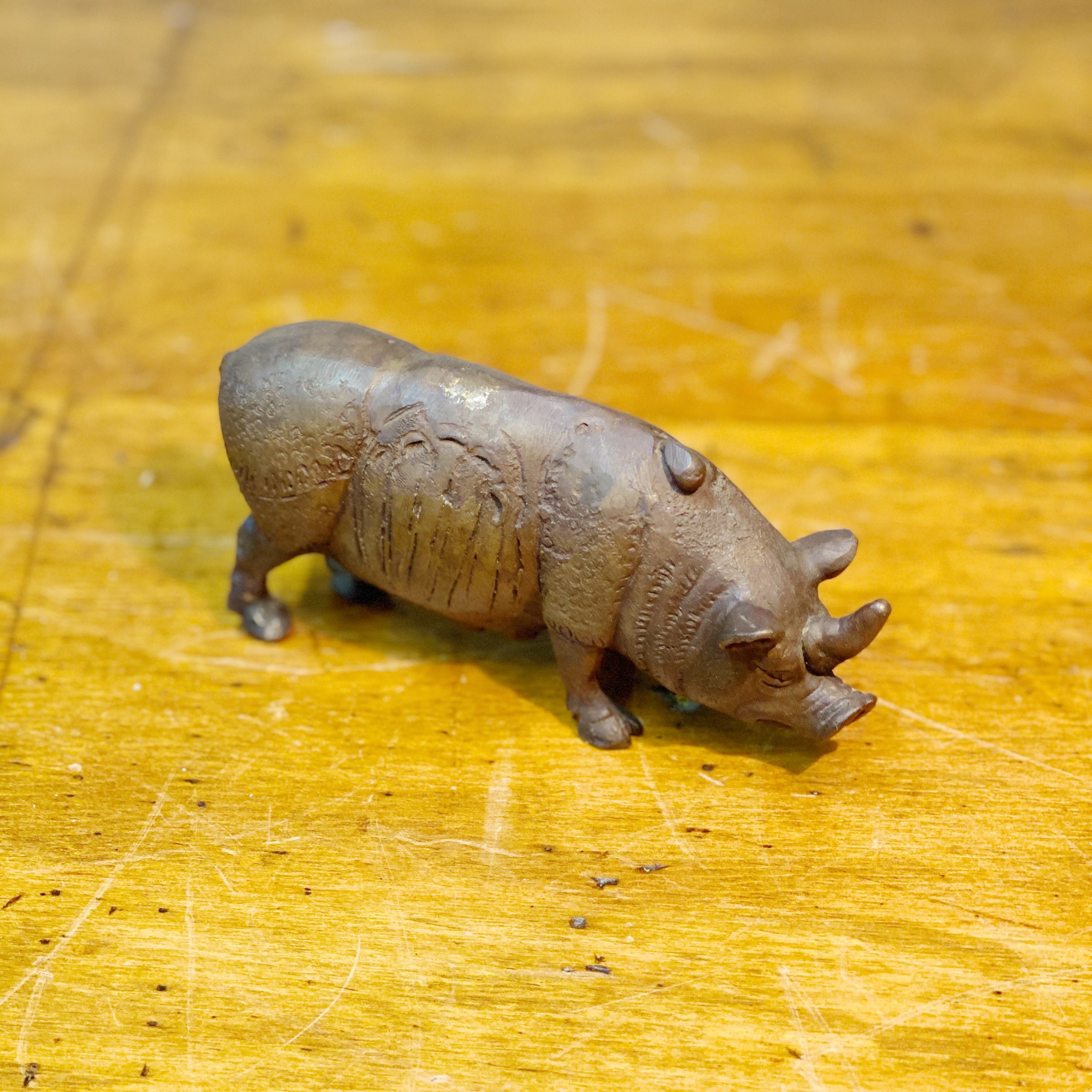 Stephen Maxon Bronze Rhino Pig - 1991 - Signed and Dated - Rare ...