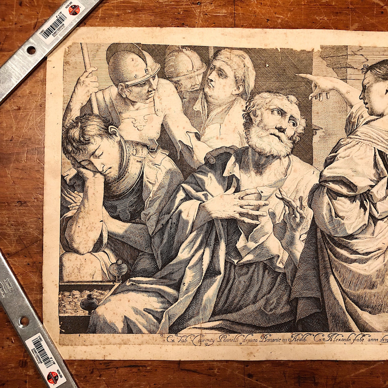 Giovanni Battista Dotti Engraving of the Denial of St. Peter - Etsy