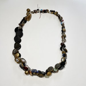 19th Century Charm String Button Necklace With Civil War Buttons - Rare ...