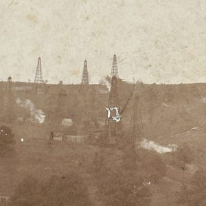 Antique Oil Field Photograph: Rare Boomtown Scene, Turn of the Century ...