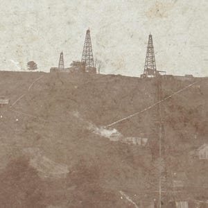 Antique Oil Field Photograph: Rare Boomtown Scene, Turn of the Century ...