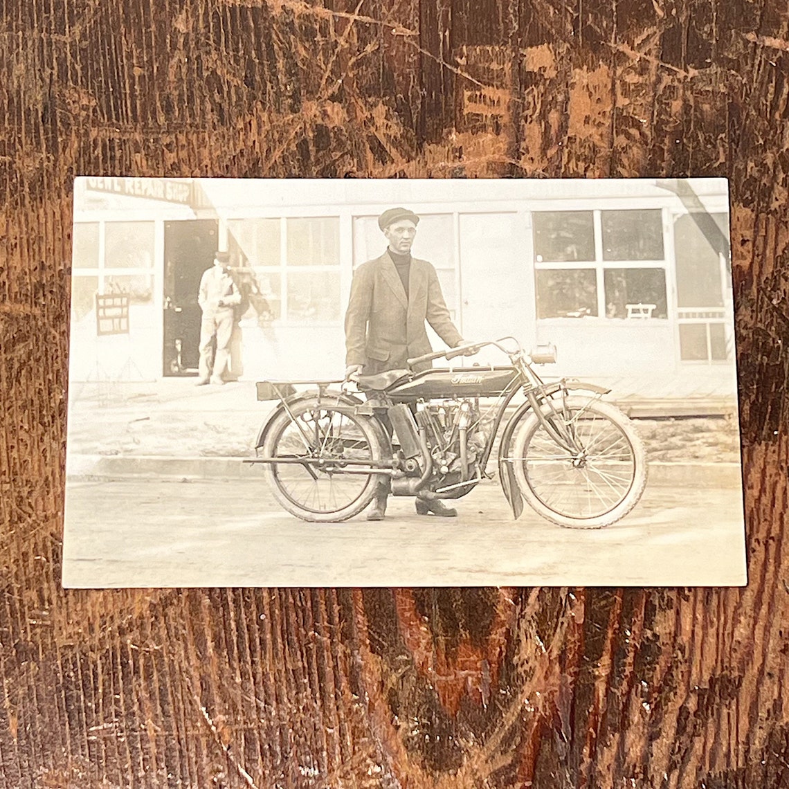 Antique Indian Motorcycle Postcard: Rare RPPC, Early 1900s Photography ...