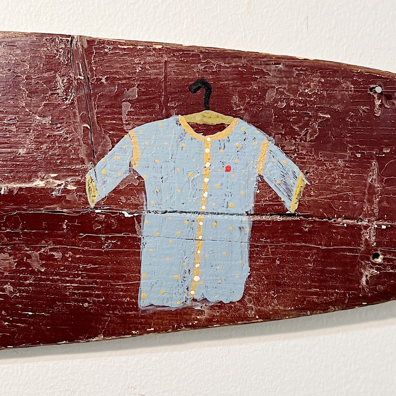 1960s Folk Art Vintage Clothing Sign Handmade Wood Merchant - Etsy