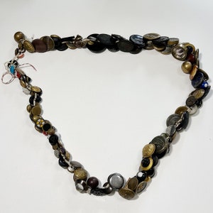 19th Century Charm String Button Necklace With Civil War Buttons - Rare ...