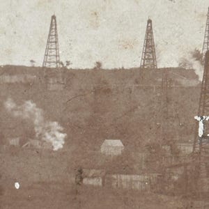 Antique Oil Field Photograph: Rare Boomtown Scene, Turn of the Century ...