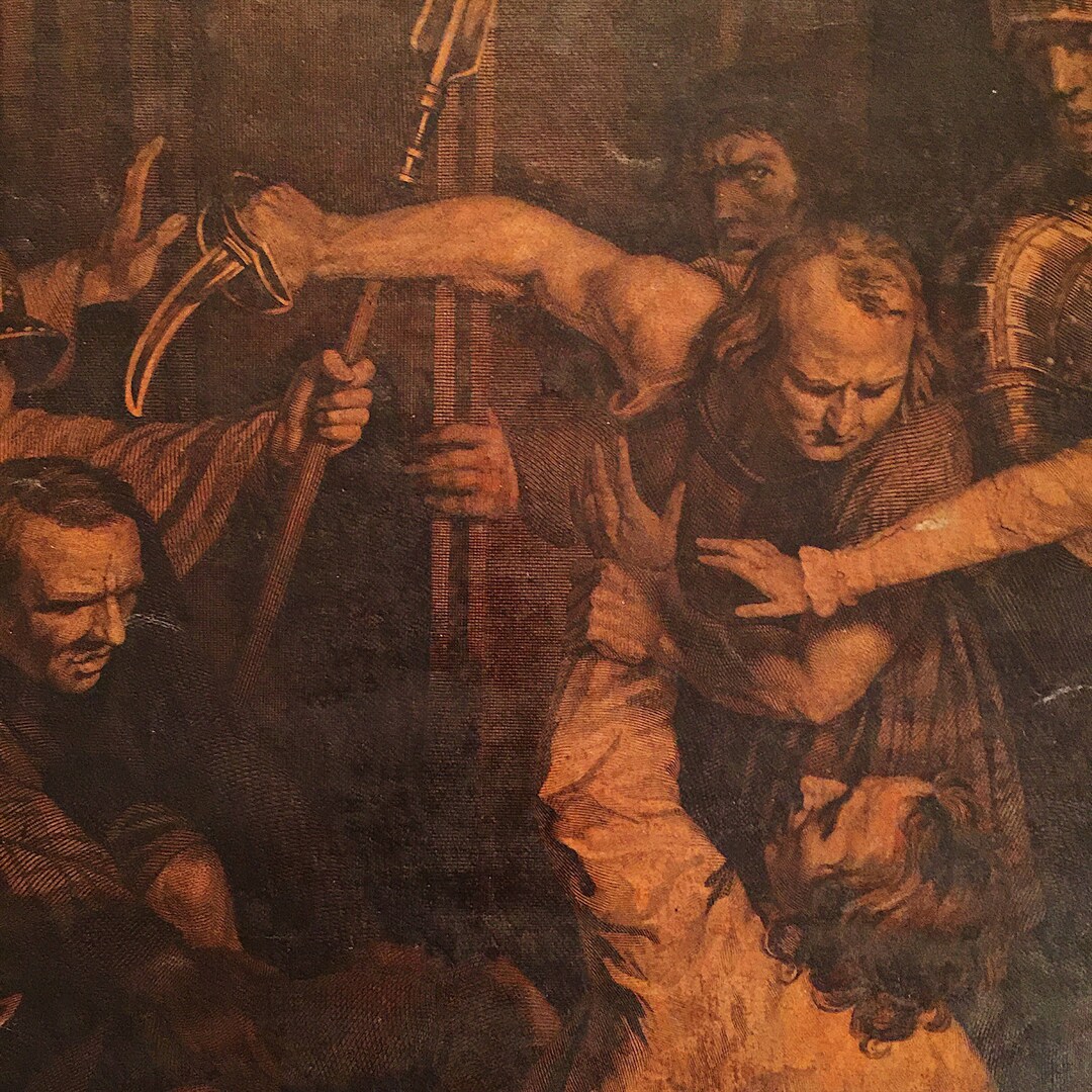 Murder of David Rizzio Engraving - Isaac Taylor - 1791 - Early ...