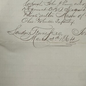 1860s Civil War Union Desertion Letter on Violation of 22nd Article of ...
