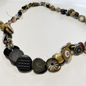 19th Century Charm String Button Necklace With Civil War Buttons - Rare ...